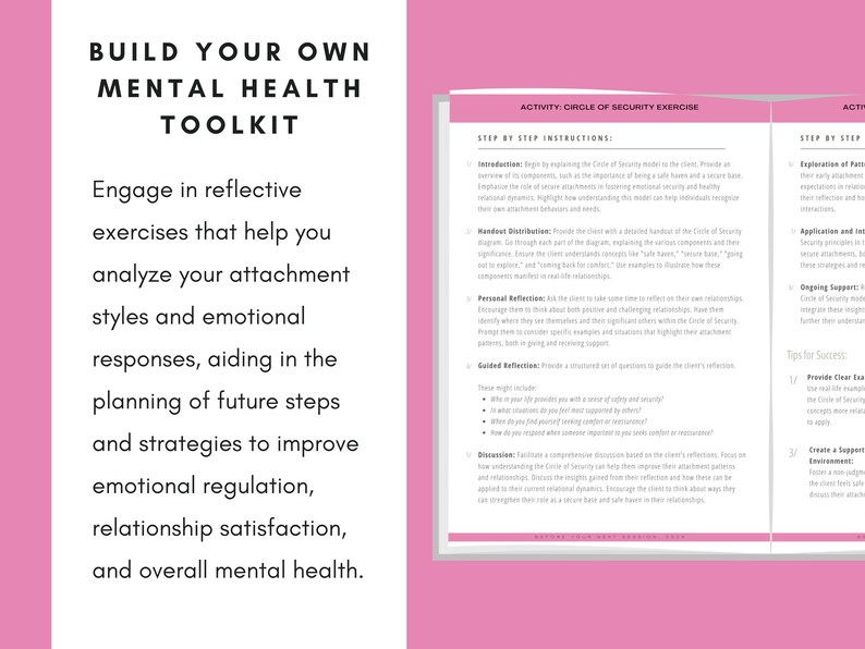 Attachment Therapy Activity Guide Exploring Attachment Styles and ...