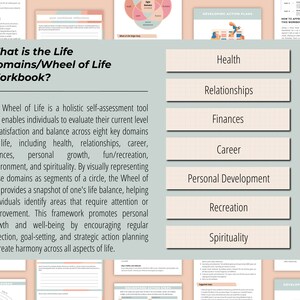 Personal Development Mental Health Workbook, Goal Setting, Life Domains ...