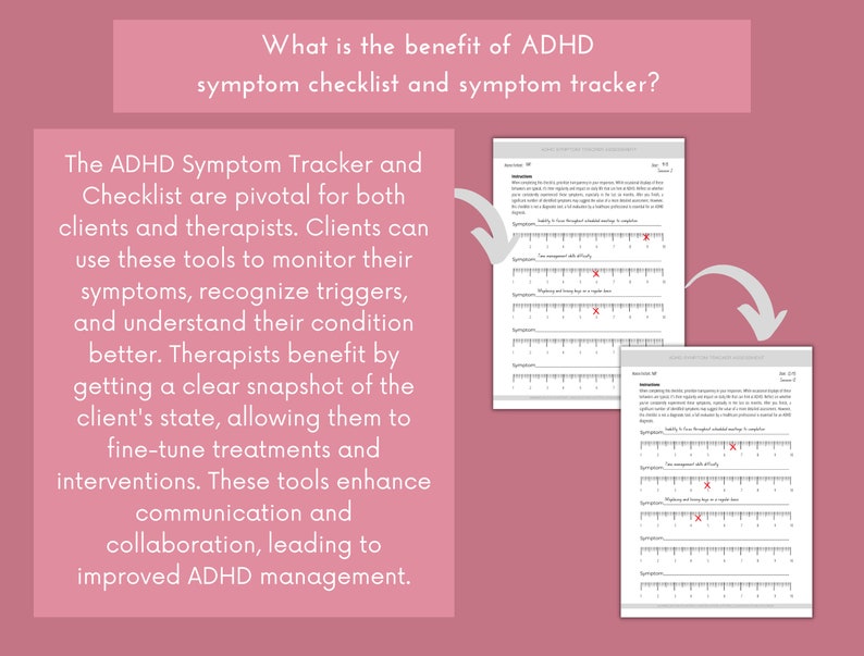 ADHD Therapy Outcome Measures Screening Tool Symptom Checklist Tracker ...