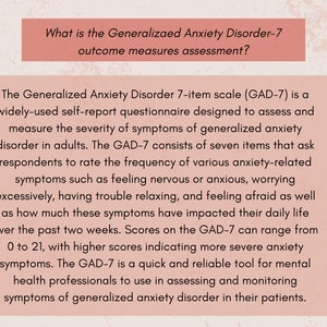 Anxiety Therapy Outcome Measures Screening Tool, Mental Health ...