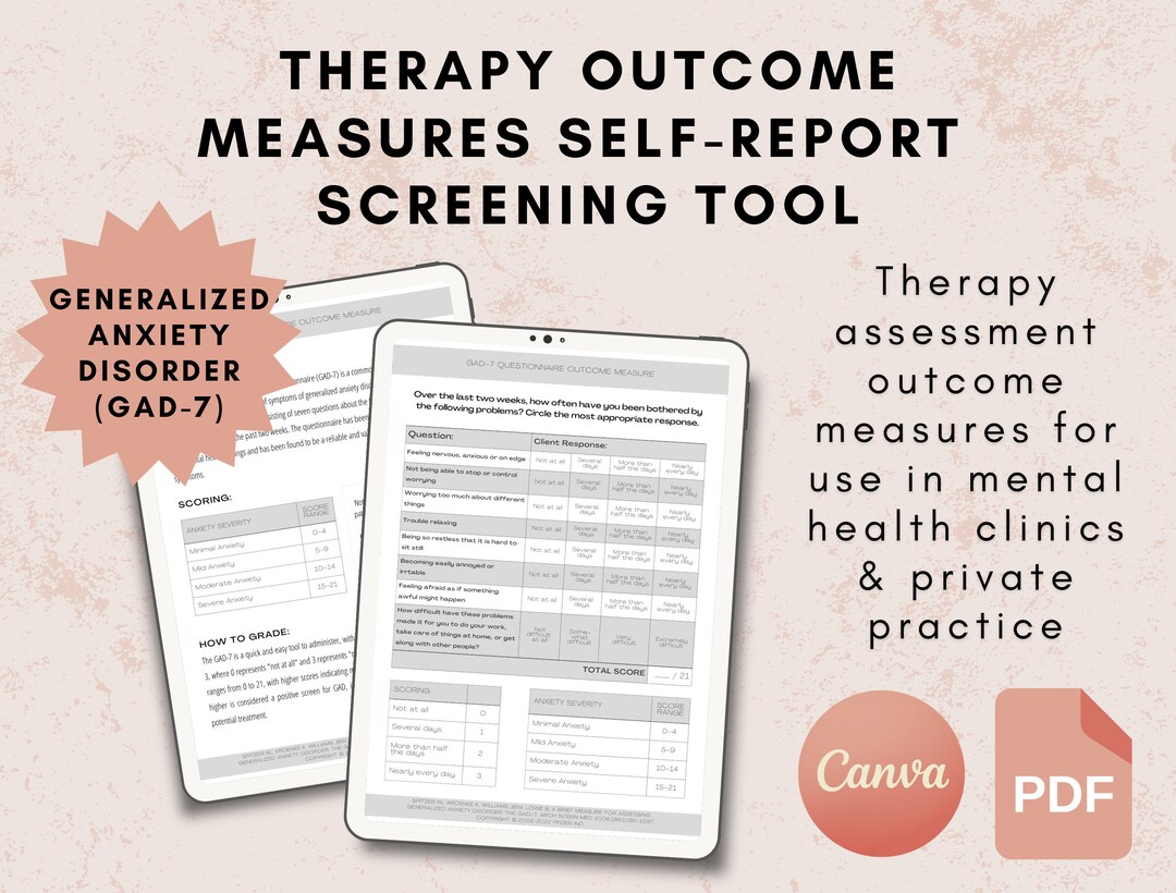 Anxiety Therapy Outcome Measures Screening Tool Mental Health