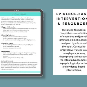 ACT Therapy Questions Guide, Acceptance and Commitment Therapy ...