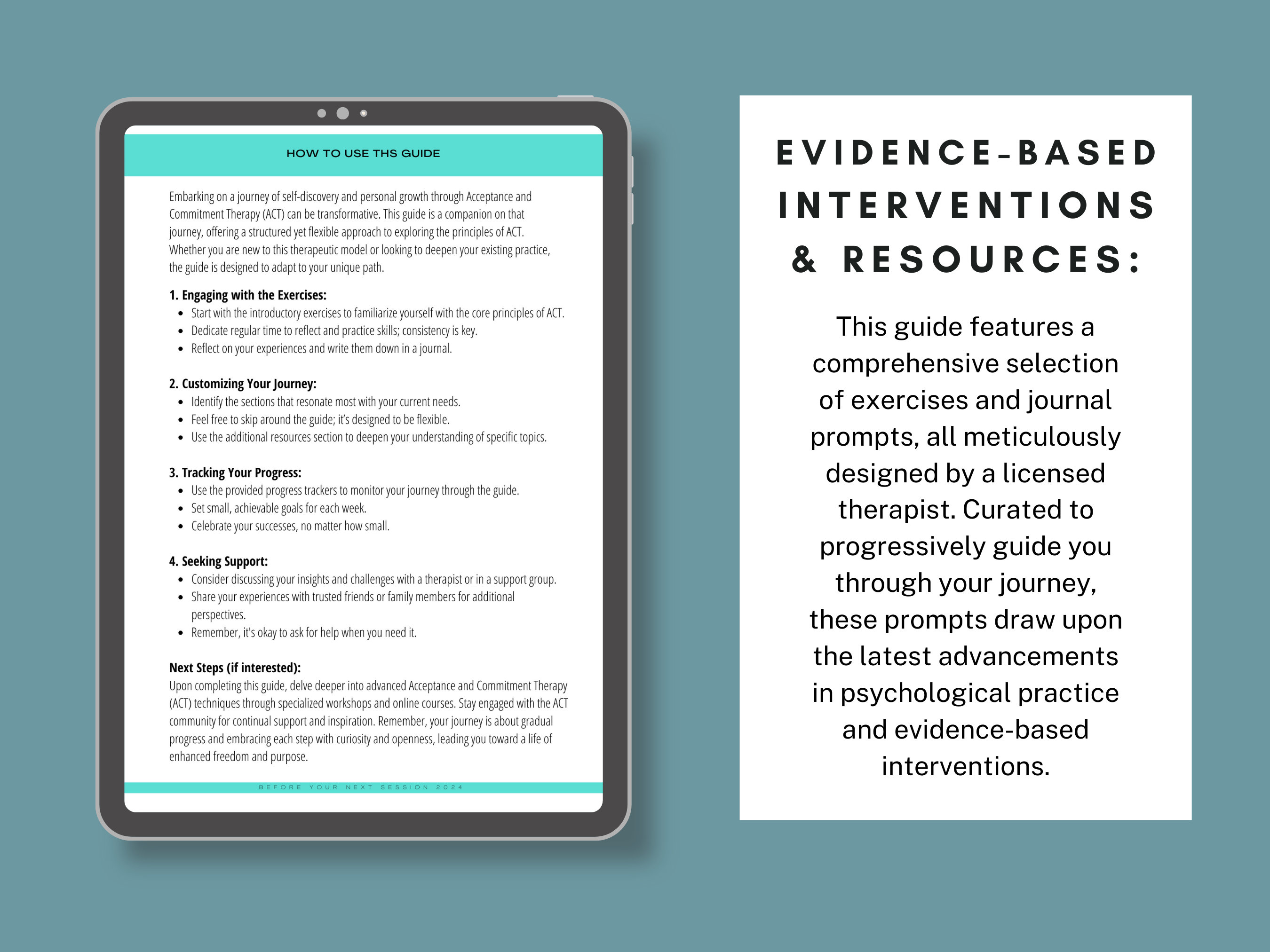 ACT Therapy Questions Guide, Acceptance and Commitment Therapy ...