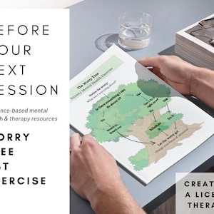 CBT Anxiety Coping Skills Worry Tree Therapy Tools, Counseling Resource ...