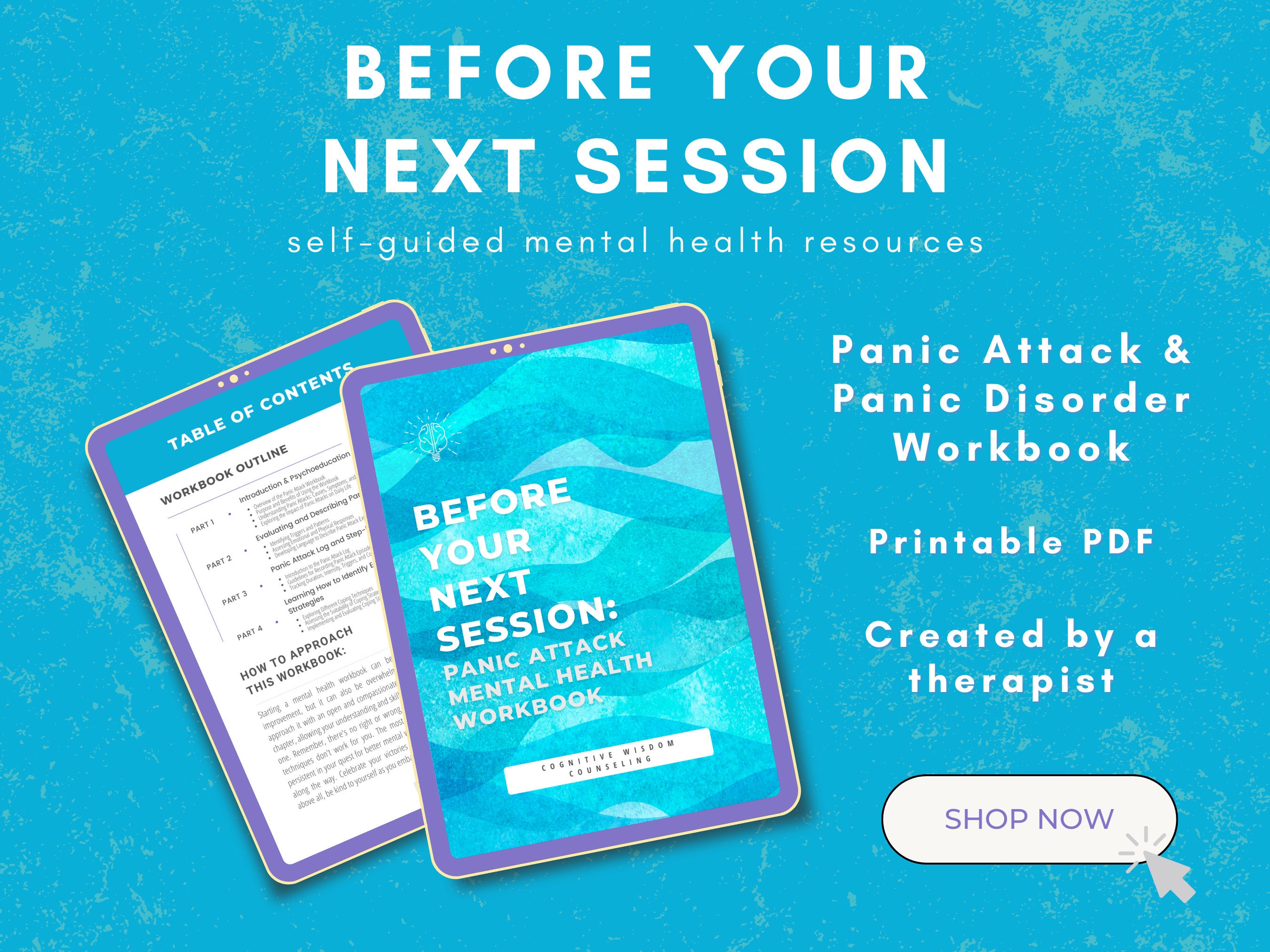 Panic Attacks & Panic Disorder Workbook, Anxiety Attack Worksheet ...