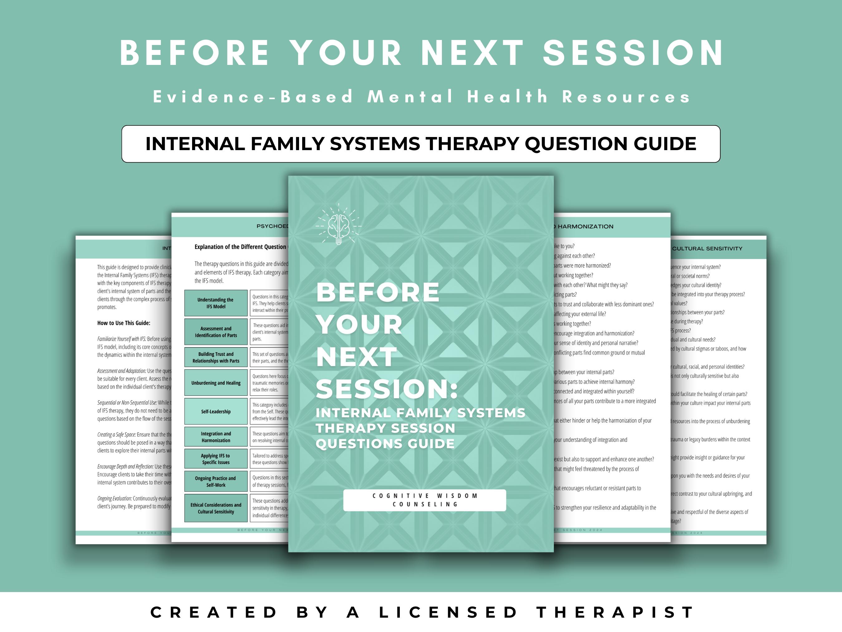 Internal Family Systems Therapy Questions, IFS Parts Work Therapy Tools ...