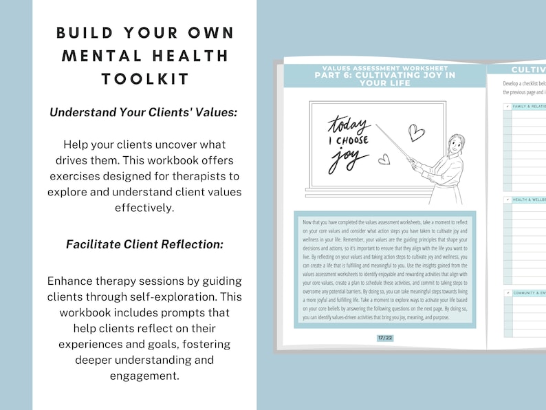 CBT Worksheets: Core Beliefs and Core Values Assessment, Therapy ...