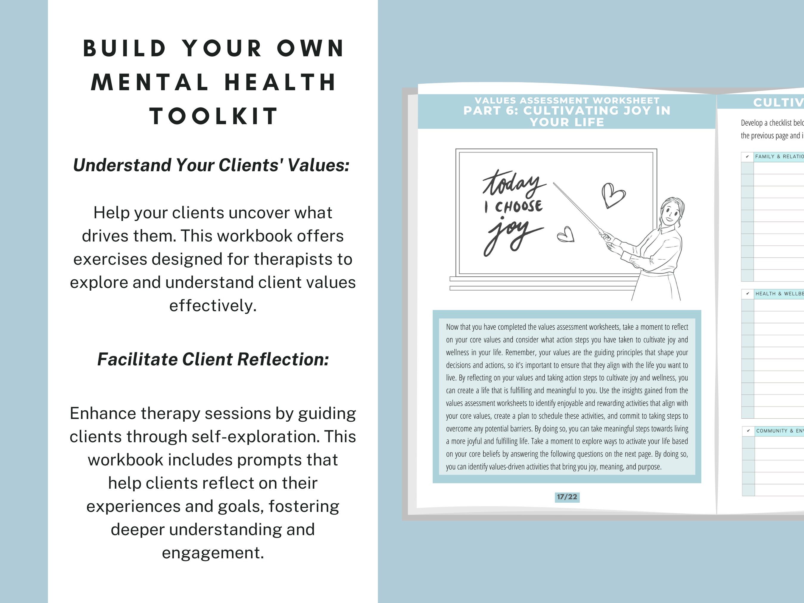 CBT Worksheets: Core Beliefs and Core Values Assessment, Therapy ...