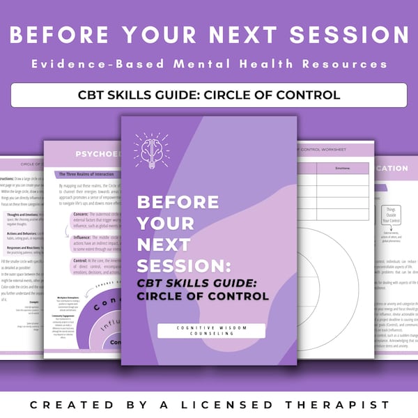 Anxiety Worksheets for Therapy - Etsy