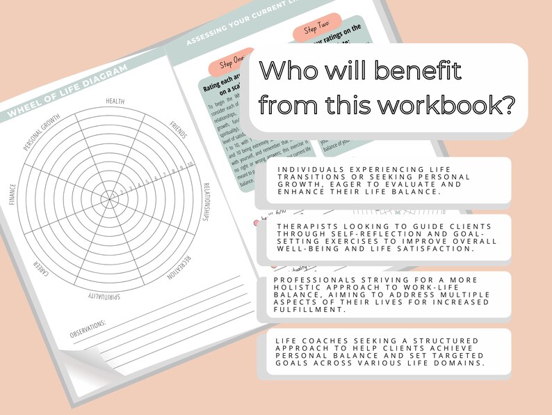 Personal Development Mental Health Workbook, Goal Setting, Life Domains ...