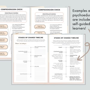 Stages of Change Mental Health Workbook, Therapy Worksheets, Addiction ...
