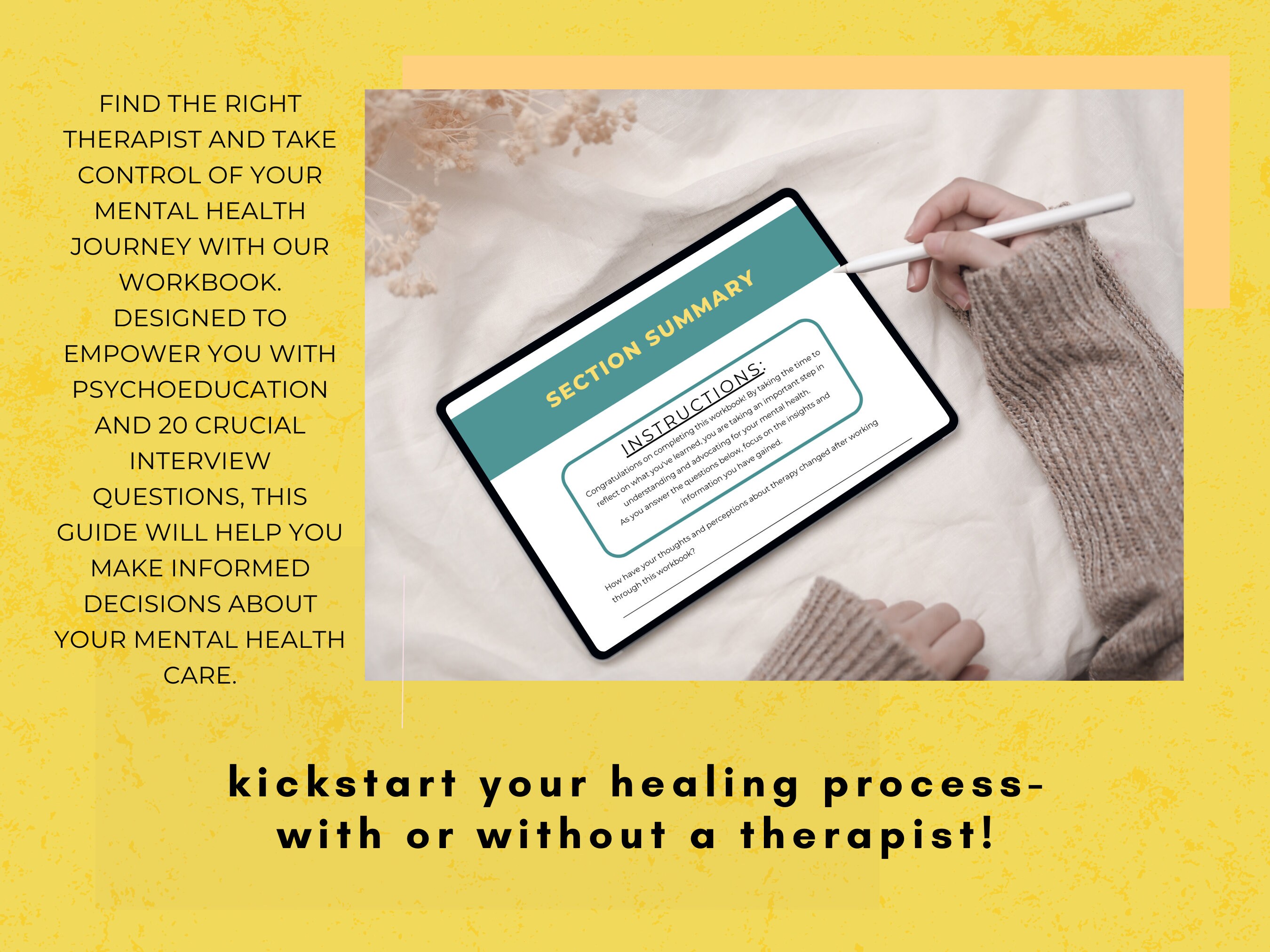 Questions to Ask Your Therapist Mental Health Workbook, Therapy ...