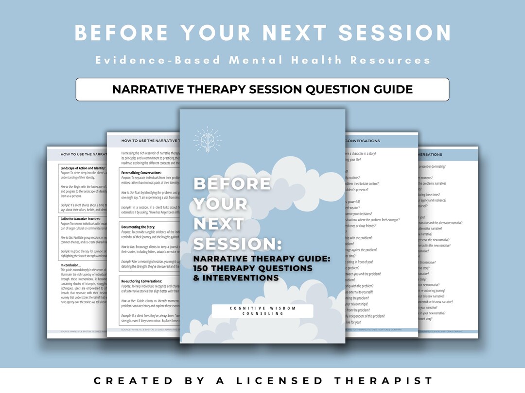 Narrative Therapy Counseling Session Questions and Intervention Guide ...