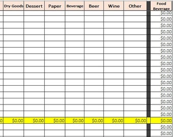 Excel Template Restaurant Order Guide and Inventory Sheet - Etsy