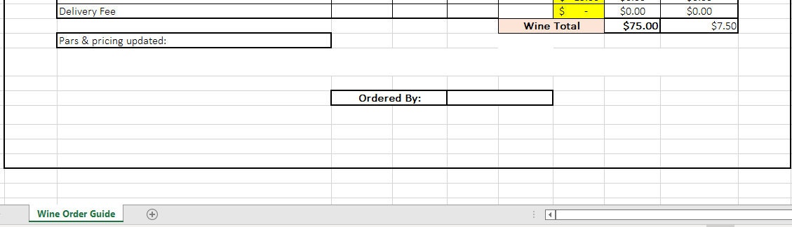 Excel Template Restaurant Wine Order Guide - Etsy