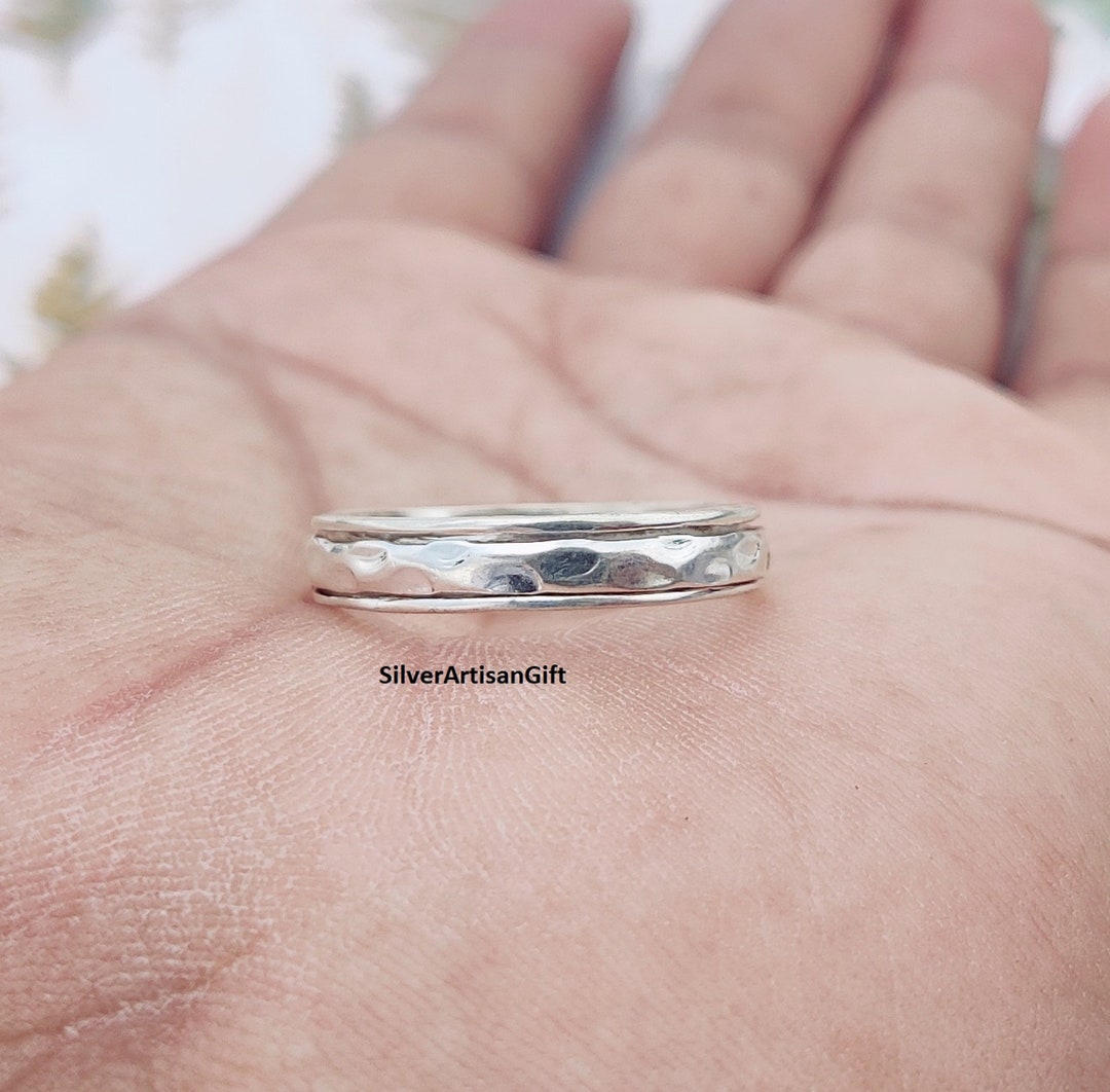 Minimalist Spinner Ring, Simple Spinner Ring Fidget Ring Handmade Ring ...