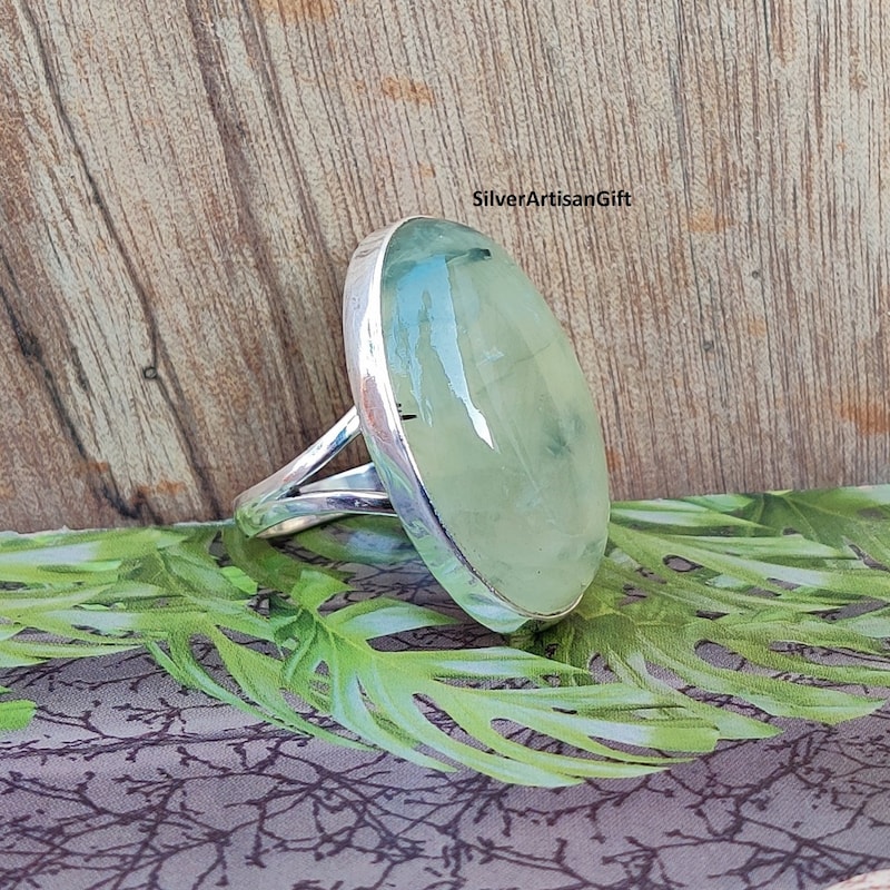 Silver Rock Gem Ring - Etsy UK