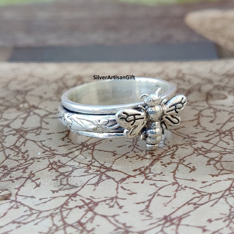 Silver Bee Ring - Etsy