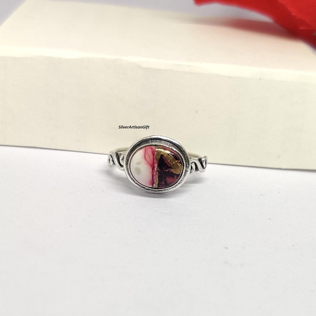 Red Rose Mohave ,copper Turquoise Gemstone, Ring 925 Sterling Silver ...