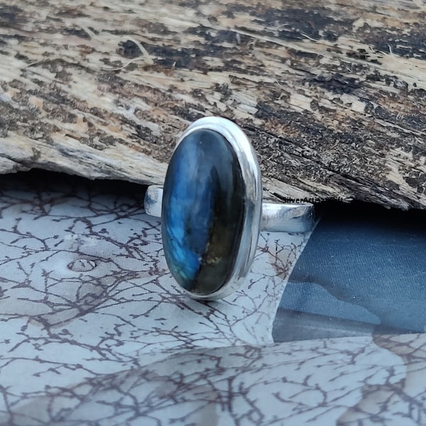 Blue Stone Ring - Etsy