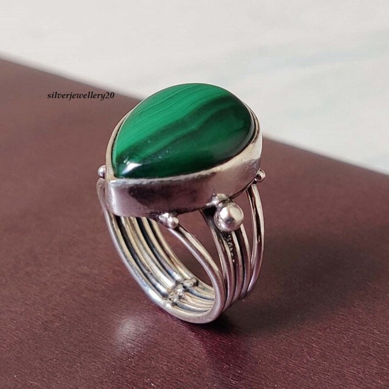 Malachite Ring - Etsy