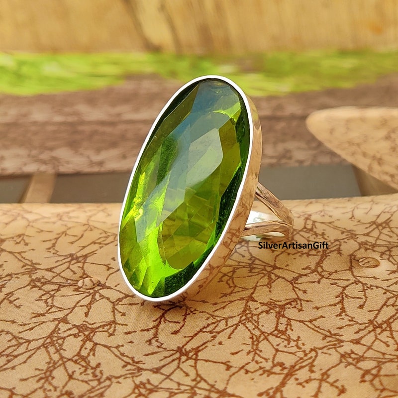 Peridot Ring - Etsy