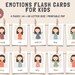 Feelings Flash Cards, Emotions Chart, Montessori Materials, Homeschool ...