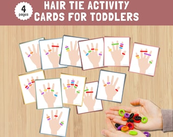Finger Activity With Hair Ties, Fine Motor Skills, Homeschool Worksheet ...