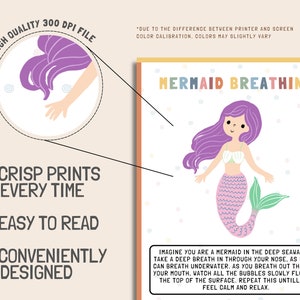 10 Mindful Breathing Posters Bundle for Kids Teens, Calm Down Corner ...