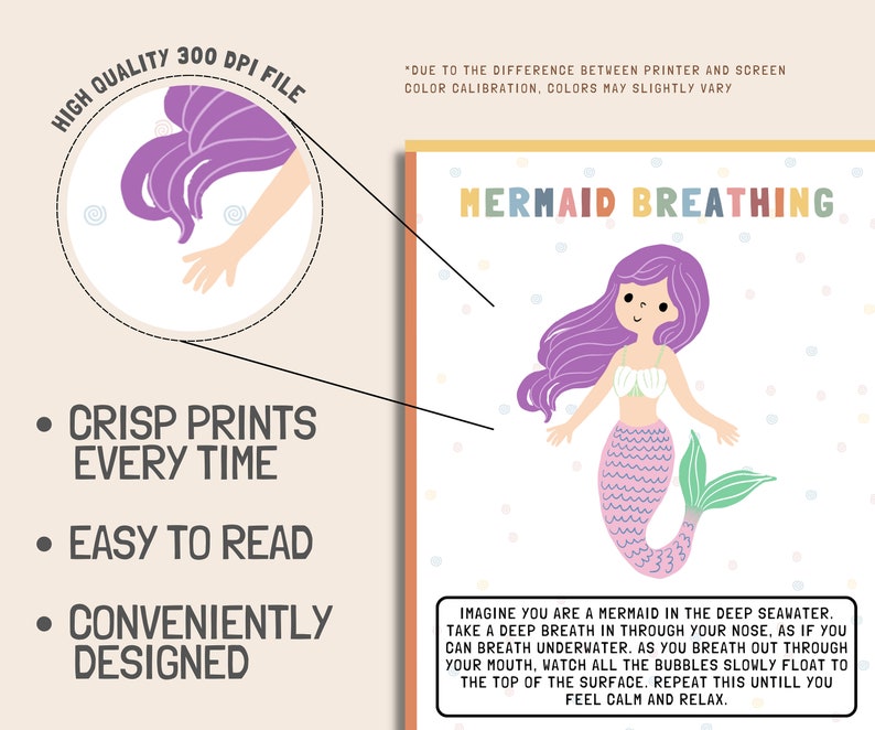 10 Mindful Breathing Posters Bundle for Kids Teens, Calm Down Corner ...
