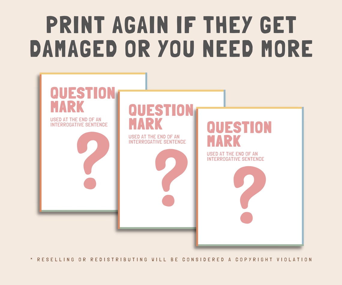 Punctuation Posters Set of 12, English Classroom Posters, Classroom ...