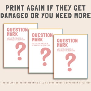 Punctuation Posters Set of 12, English Classroom Posters, Classroom ...