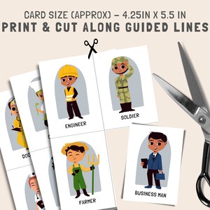 Professions Flash Cards, Montessori Cards, Flash Cards, Nomenclature ...