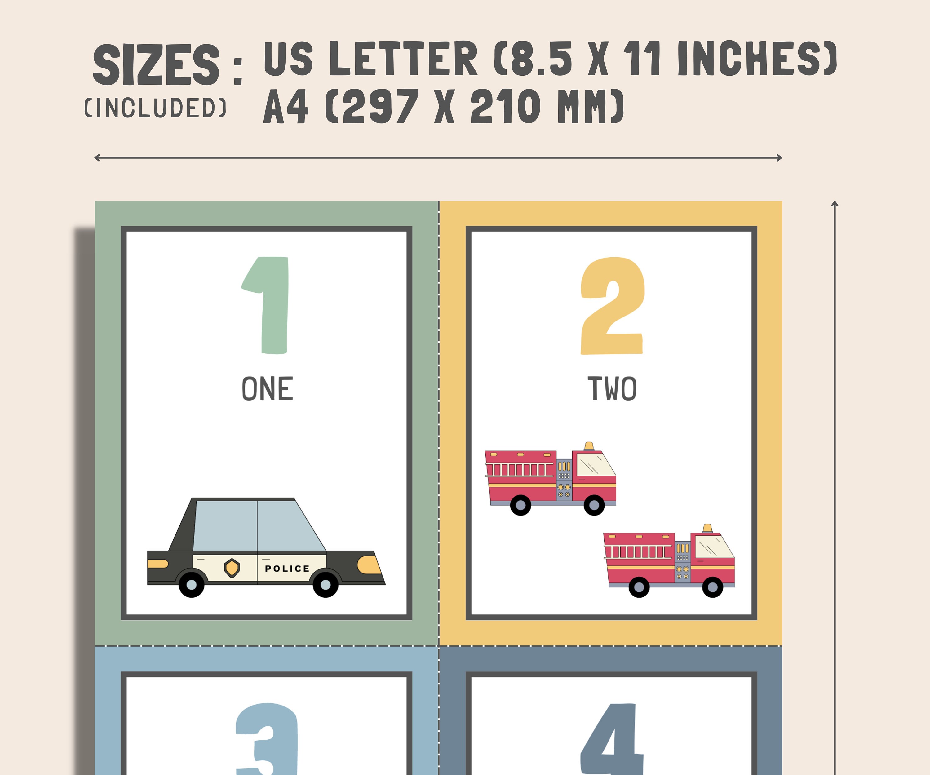 Montessori Numbers Cards, Counting Practice Flash Cards, Flash Cards ...