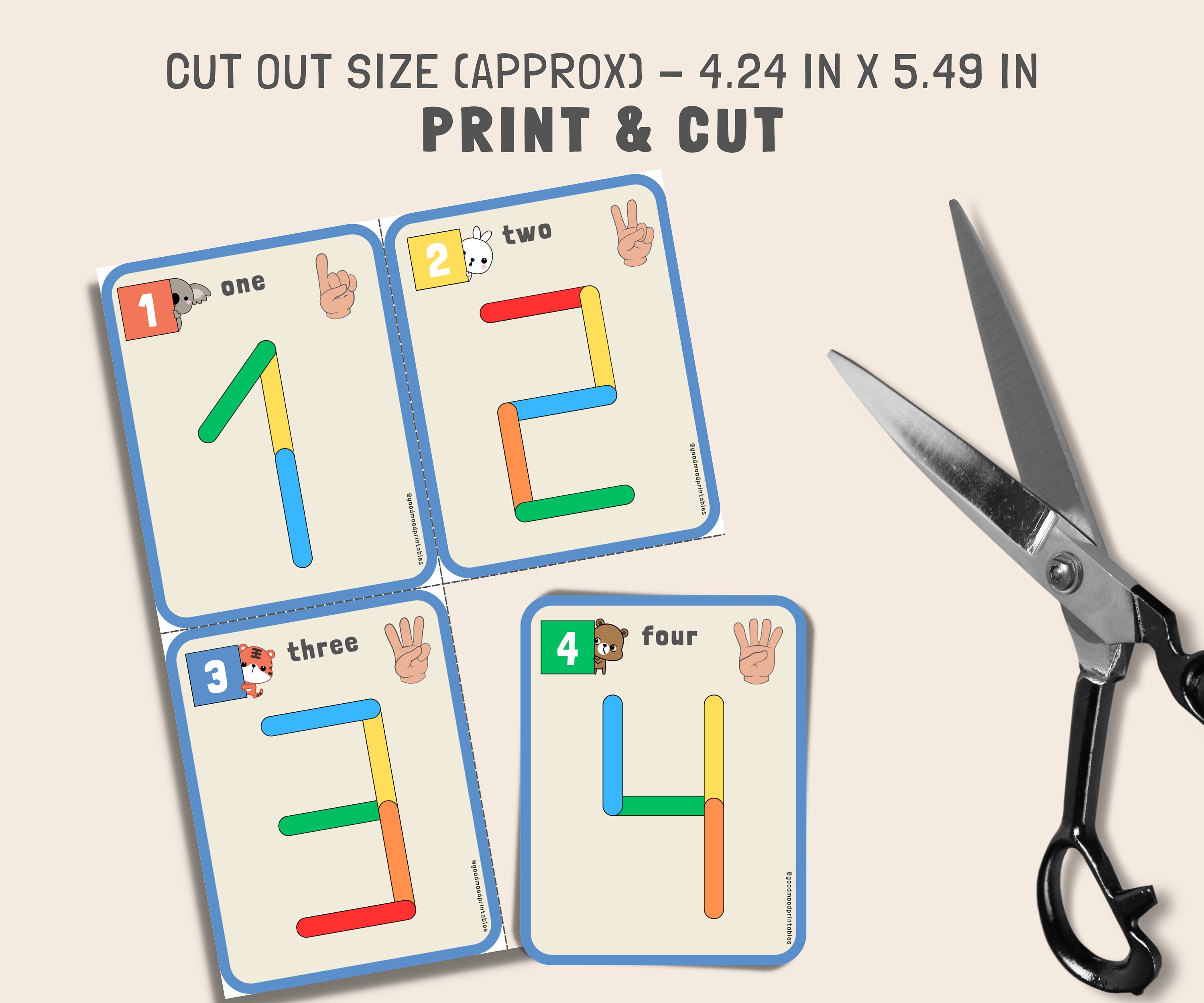 Popsicle Sticks Numbers Activity, Game for Toddlers, Montessori ...