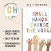 Change the World Poster, Small Hands Change the World, Kids Classroom ...