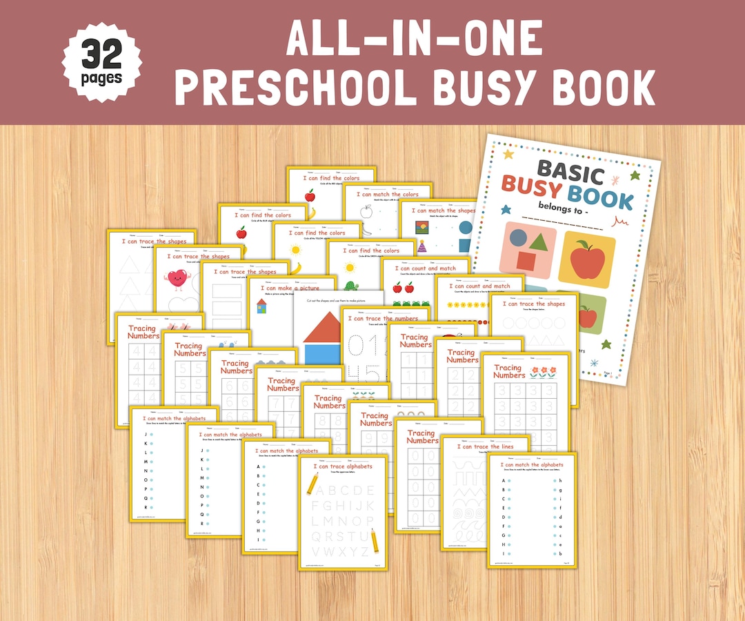 Toddler Busy Book, Preschool Learning Binder, Busy Binder for Kid ...