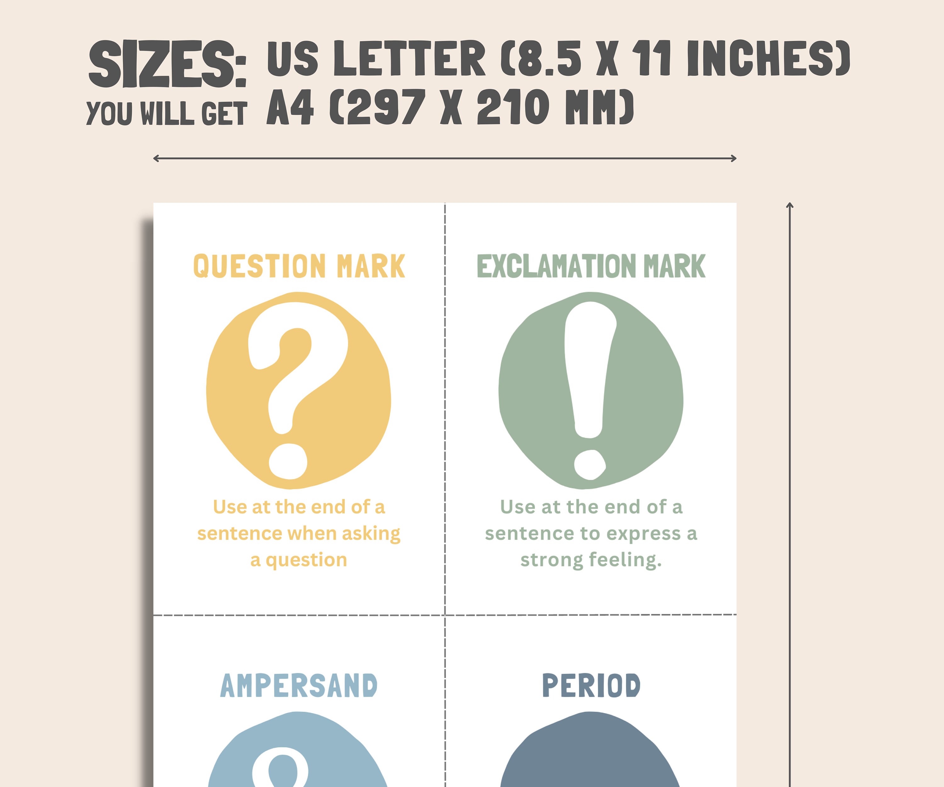 Punctuation Flash Cards, Punctuation Marks and When to Use Them ...