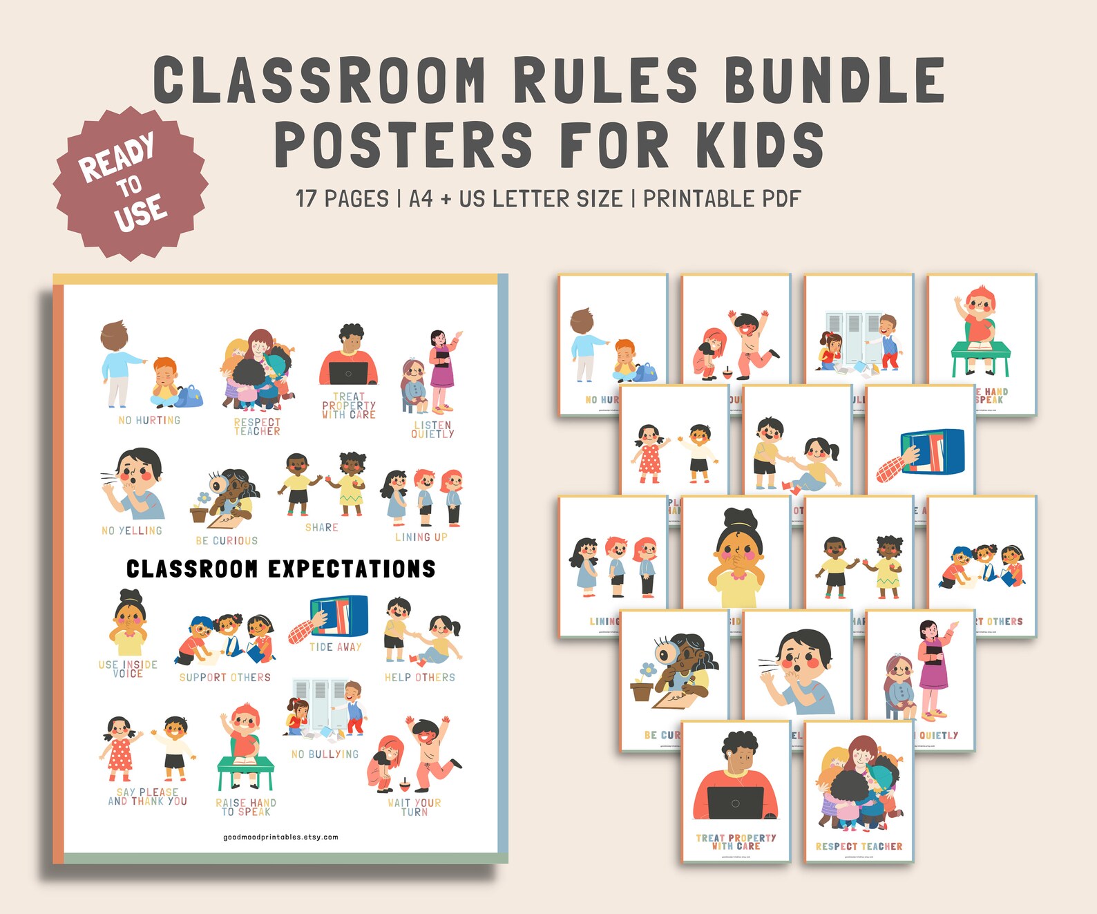 Classroom Expectations Poster, Classroom Rules Poster, Bulletin Board ...