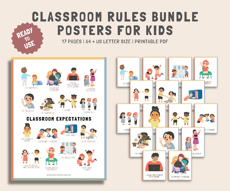Classroom Expectations Poster, Classroom Rules Poster, Bulletin Board ...