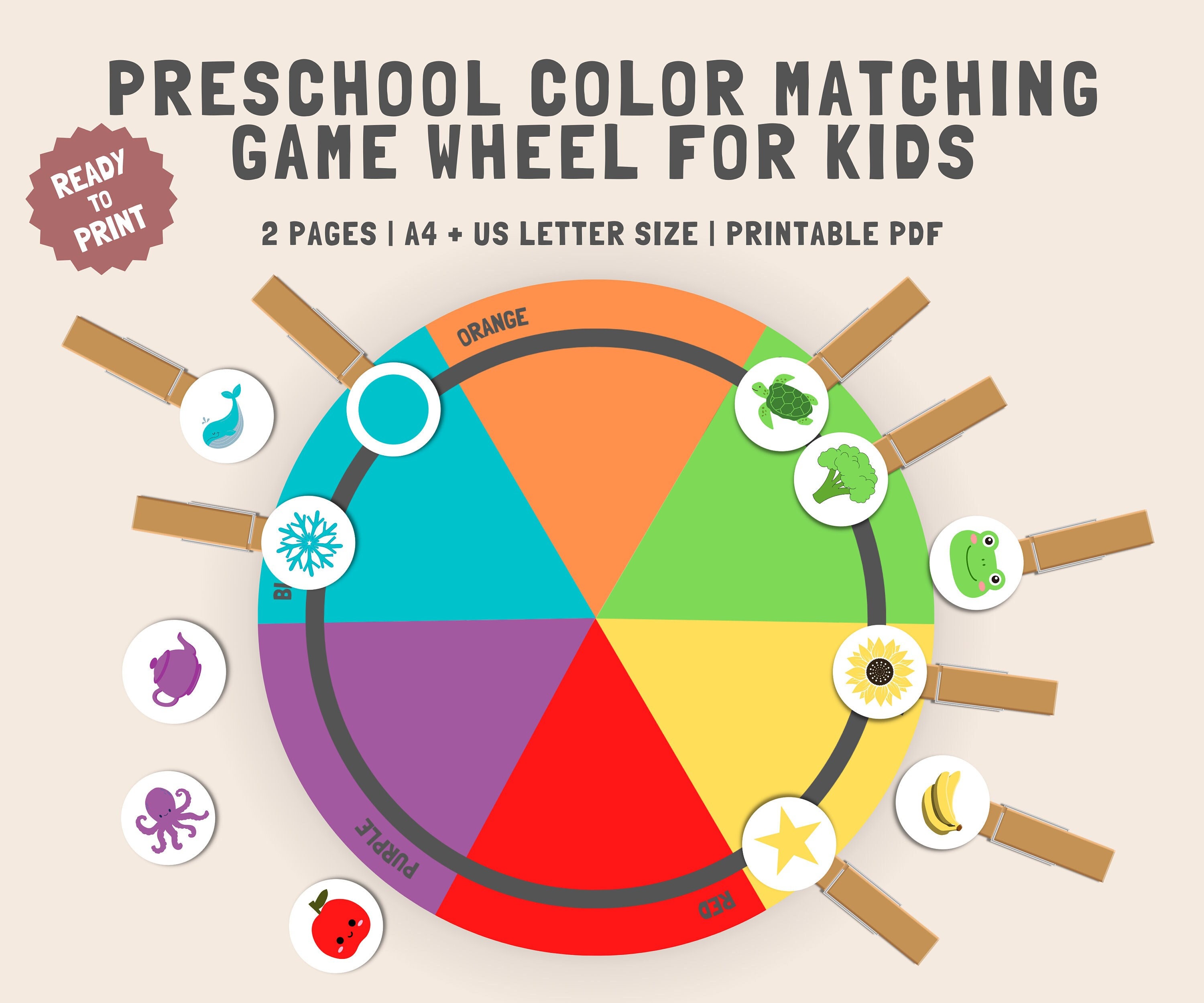 Printable Color Wheels For Preschool