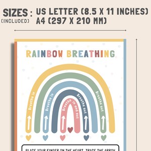 Rainbow Breathing, Deep Breathing, Grounding, Calm Down Strategies ...