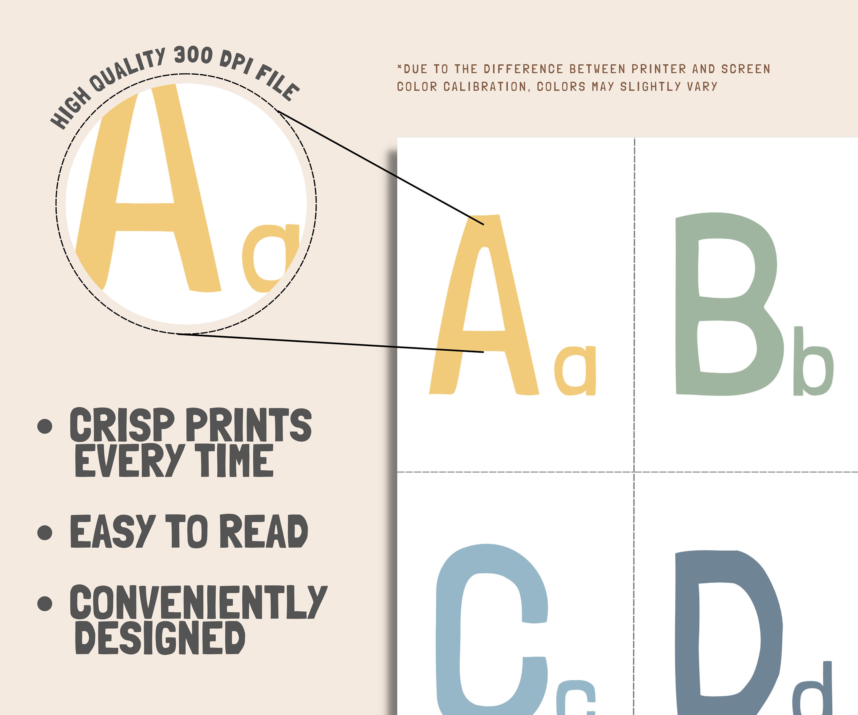 ABC Flash Cards, Educational Cards, A-Z Cards, Learn Abcs, Alphabet ...