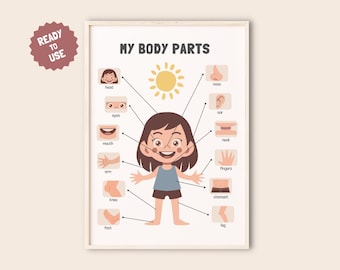 Kids My Body Poster - Etsy