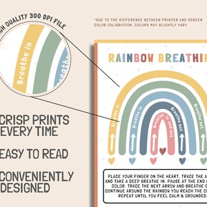 Rainbow Breathing, Deep Breathing, Grounding, Calm Down Strategies ...
