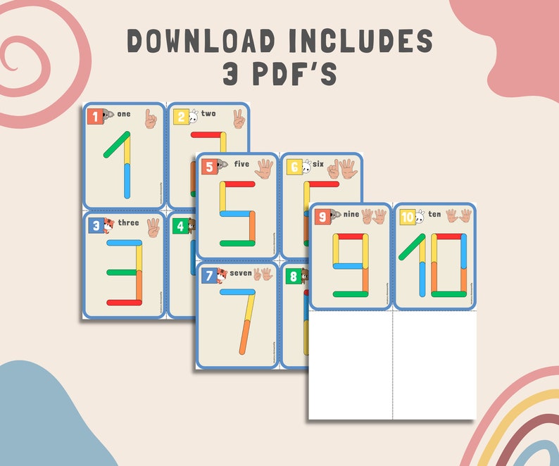 Popsicle Sticks Numbers Activity, Game for Toddlers, Montessori ...