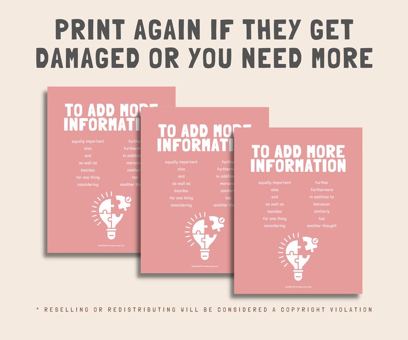 Transition Words and Phrases Posters Set of 12, English Classroom ...