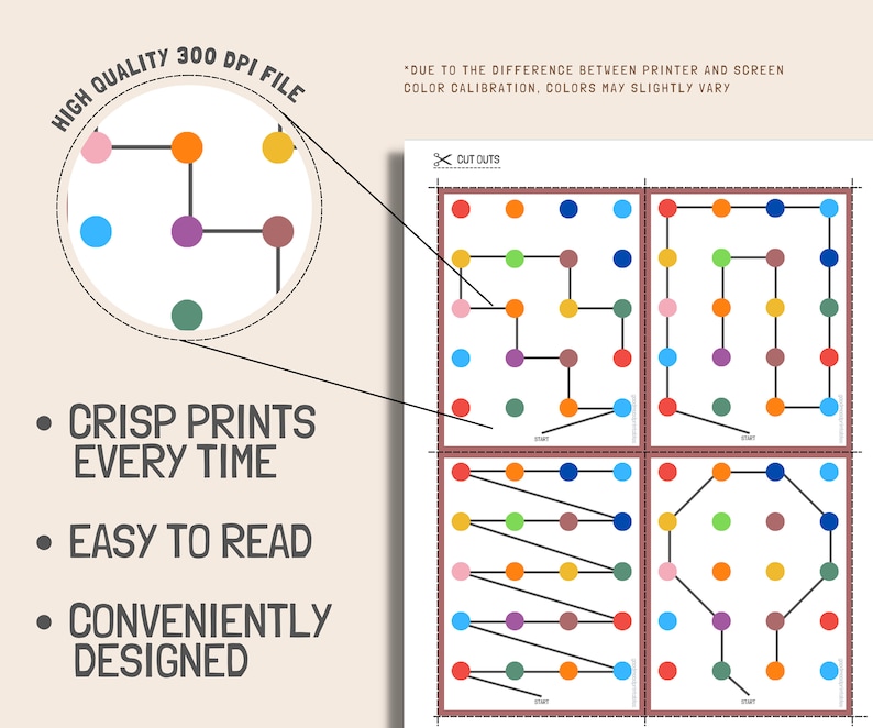 Copy the Pattern Activity, Game for Toddlers, Montessori Printable ...