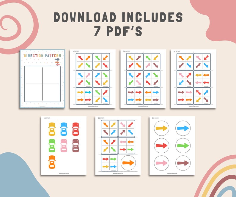 Direction Pattern Activity Fine Motor Skills Game for - Etsy