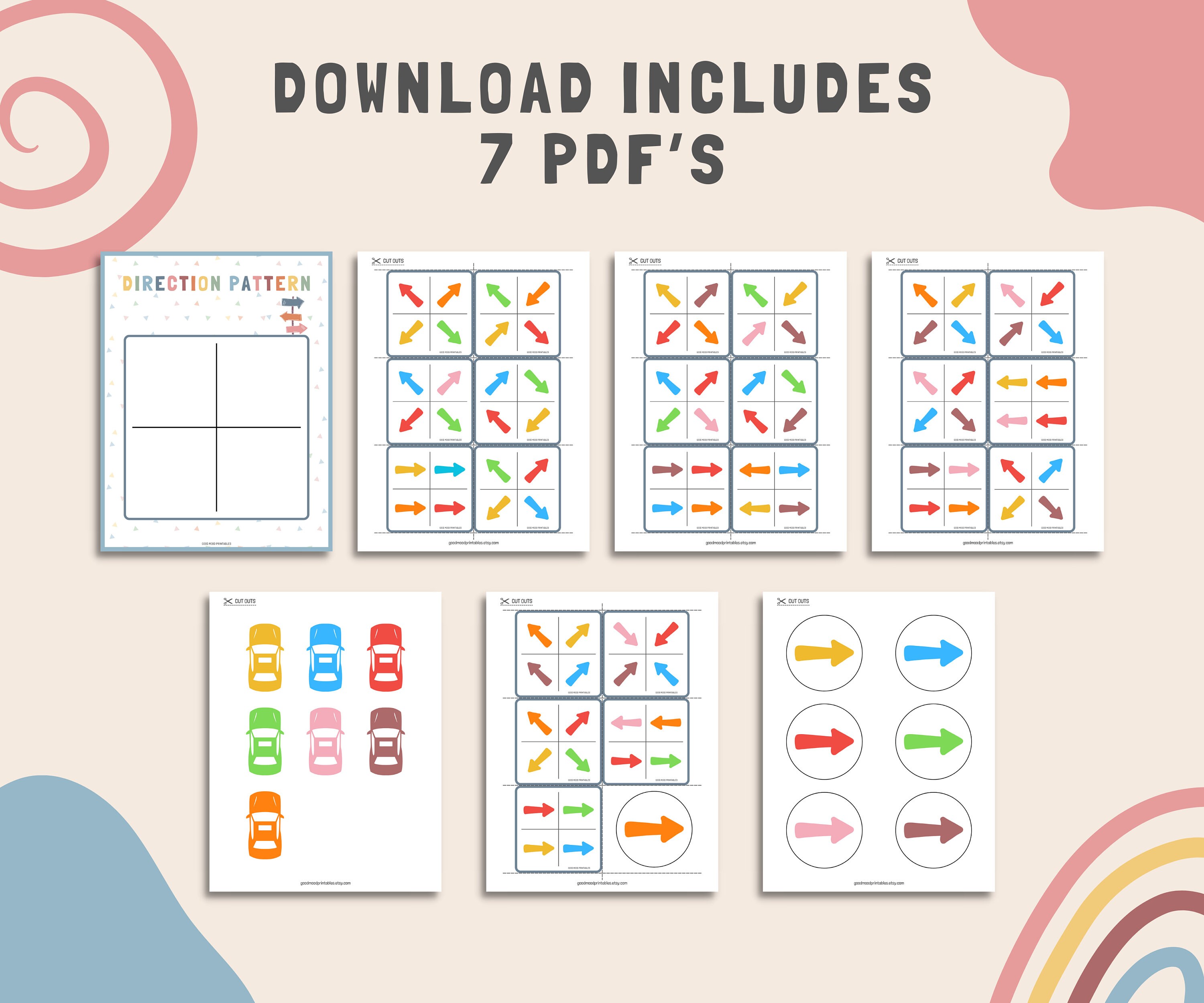 Direction Pattern Activity Fine Motor Skills Game for - Etsy